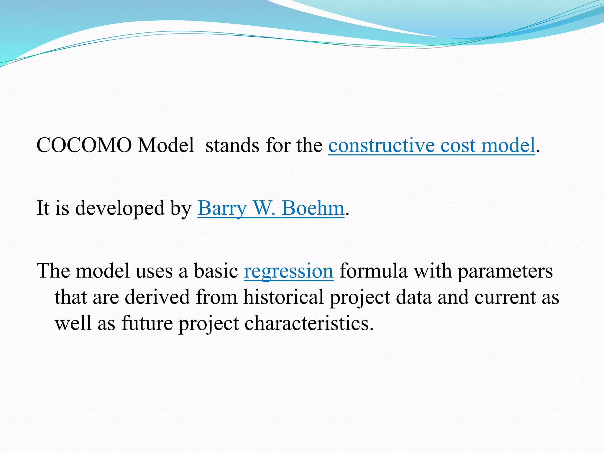 Cocomo model (muskan soni) | PPTX