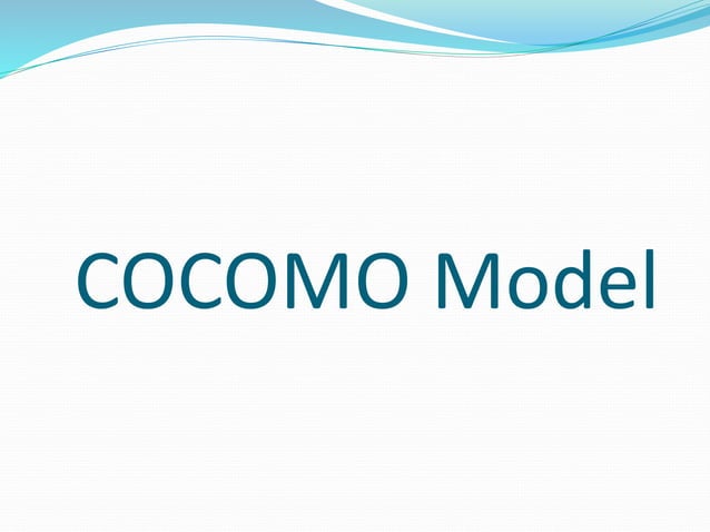 Cocomo model (muskan soni) | PPTX