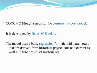 Cocomo model (muskan soni) | PPTX