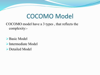 Cocomo model (muskan soni) | PPTX