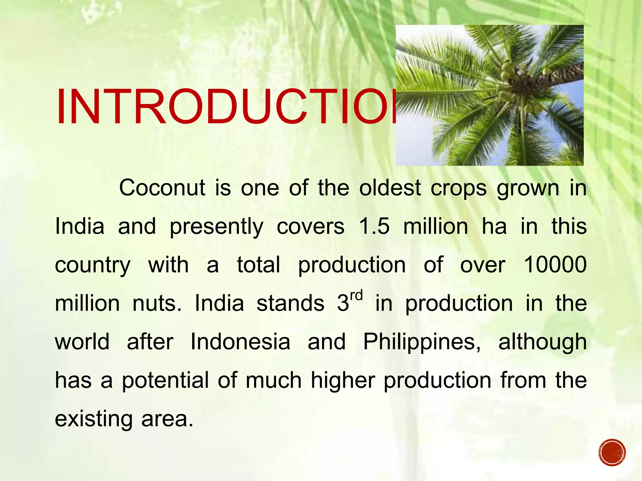 CULTIVATION PRACTICES OF COCONUT | PPTX