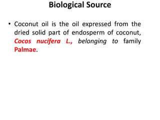 COCONUT OIL- Copra oil | PPTX