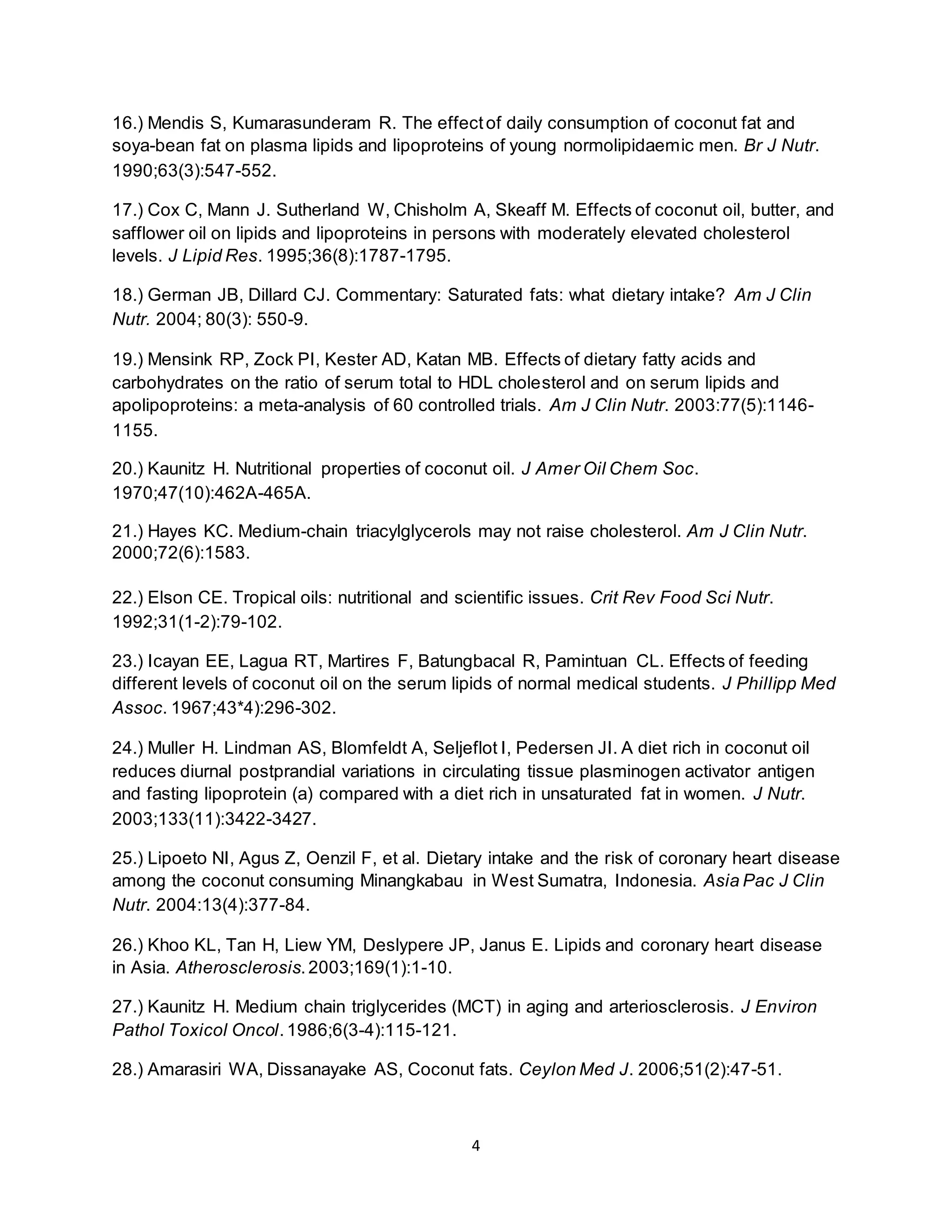 Coconut Oil and Heart Disease | PDF