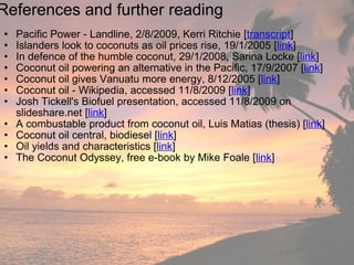 Coconut Oil Biodiesel | PPT