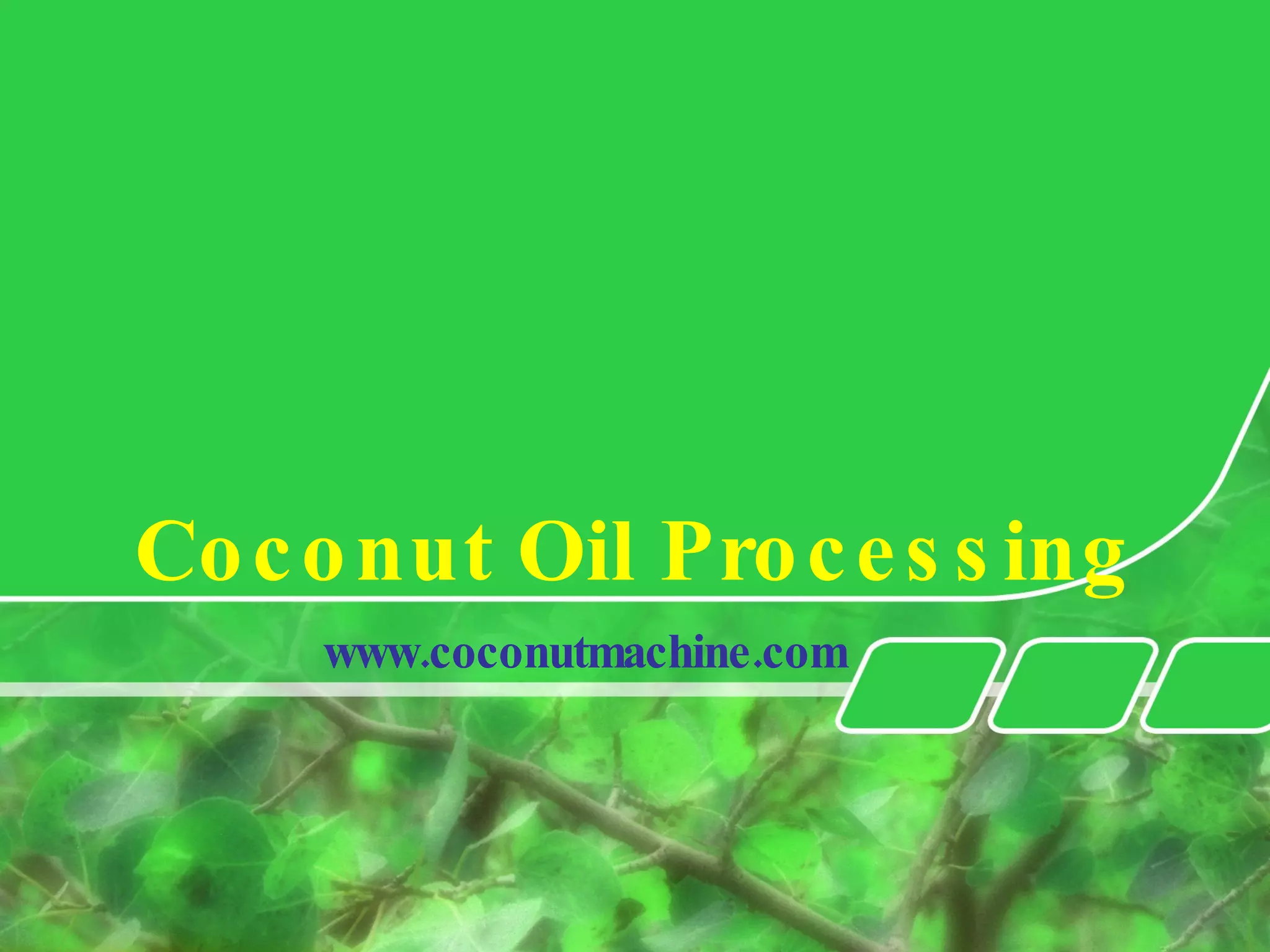 Coconut Oil Processing | PPT
