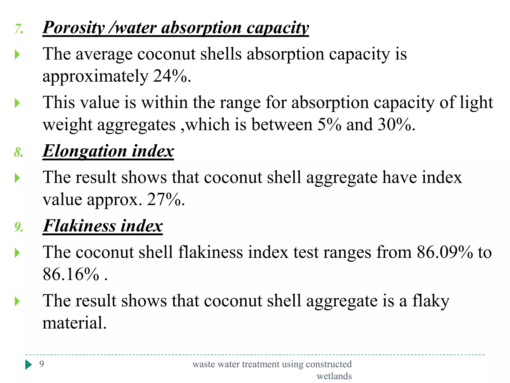 Coconut shell as coarse aggregate in the concrete | PPTX