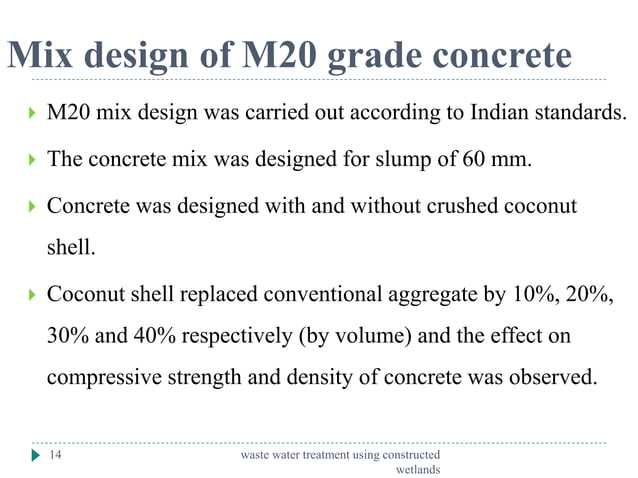 Coconut shell as coarse aggregate in the concrete | PPTX | Civil ...