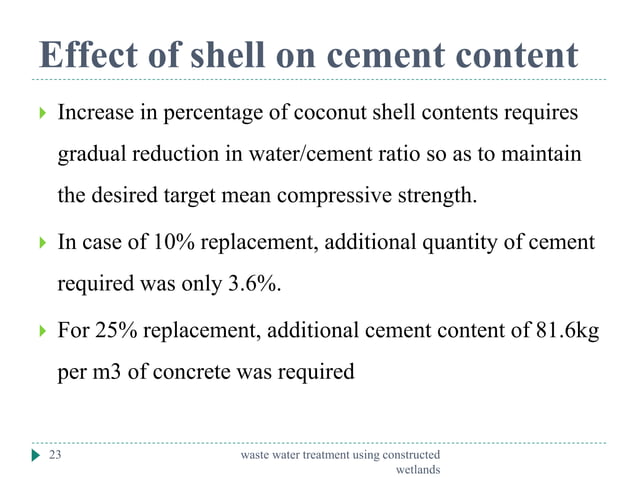 Coconut shell as coarse aggregate in the concrete | PPTX | Civil ...