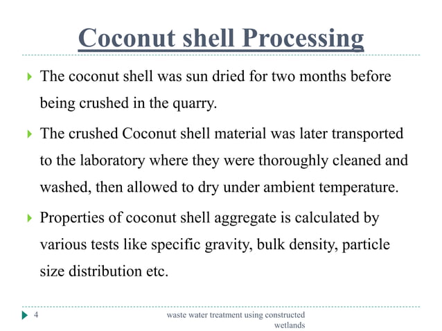 Coconut shell as coarse aggregate in the concrete | PPTX | Civil ...