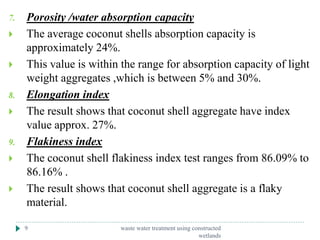 Coconut shell as coarse aggregate in the concrete | PPTX