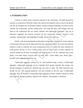 Coconut shell as coarse aggregate in the concrete | DOCX