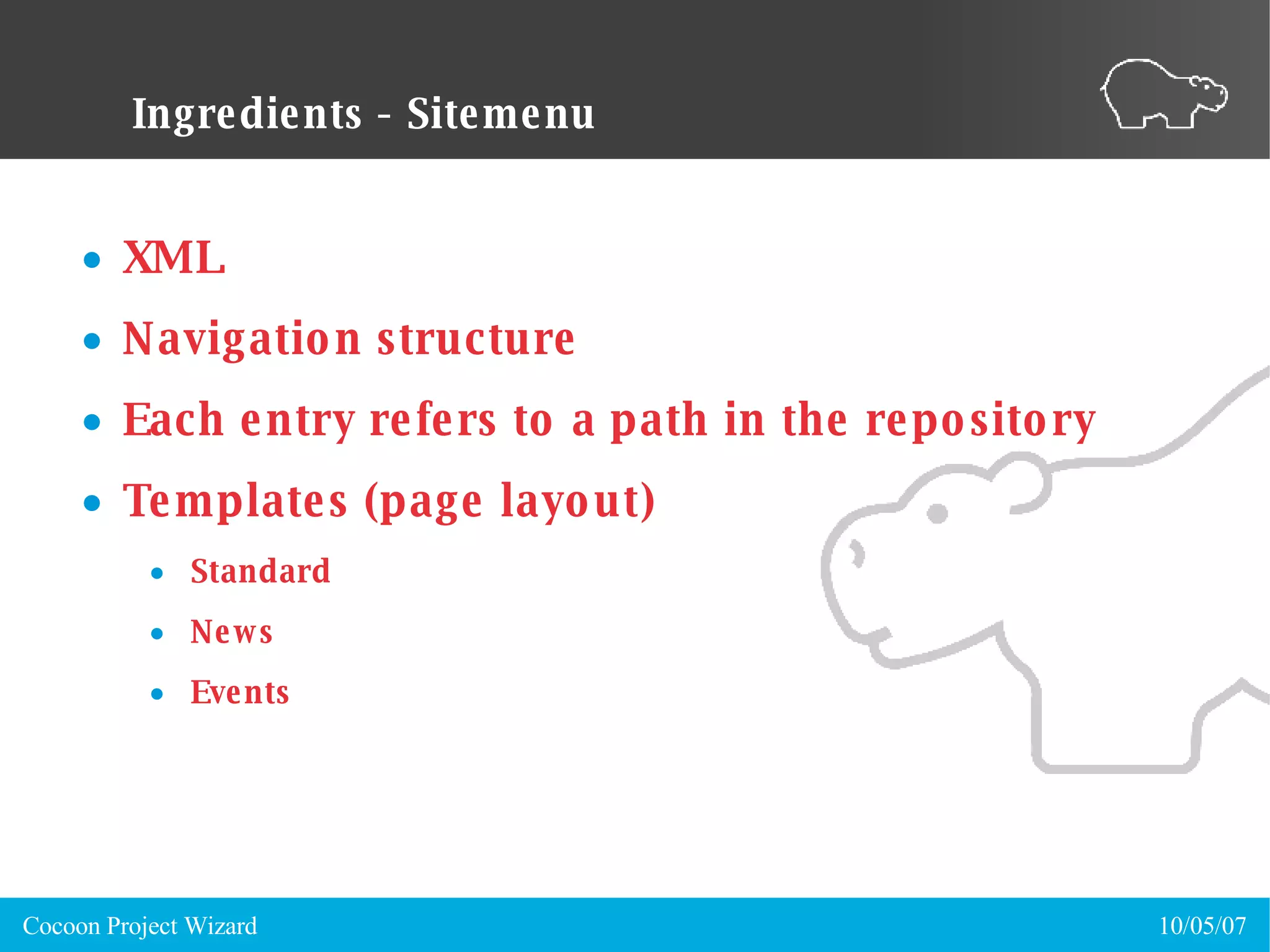 Cocoon Project Wizard | PPT