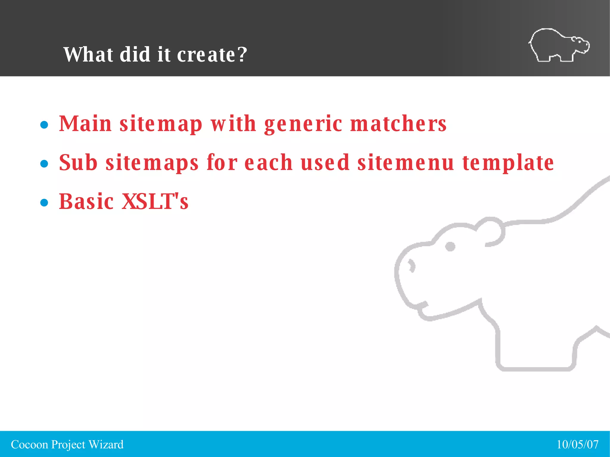Cocoon Project Wizard | PPT