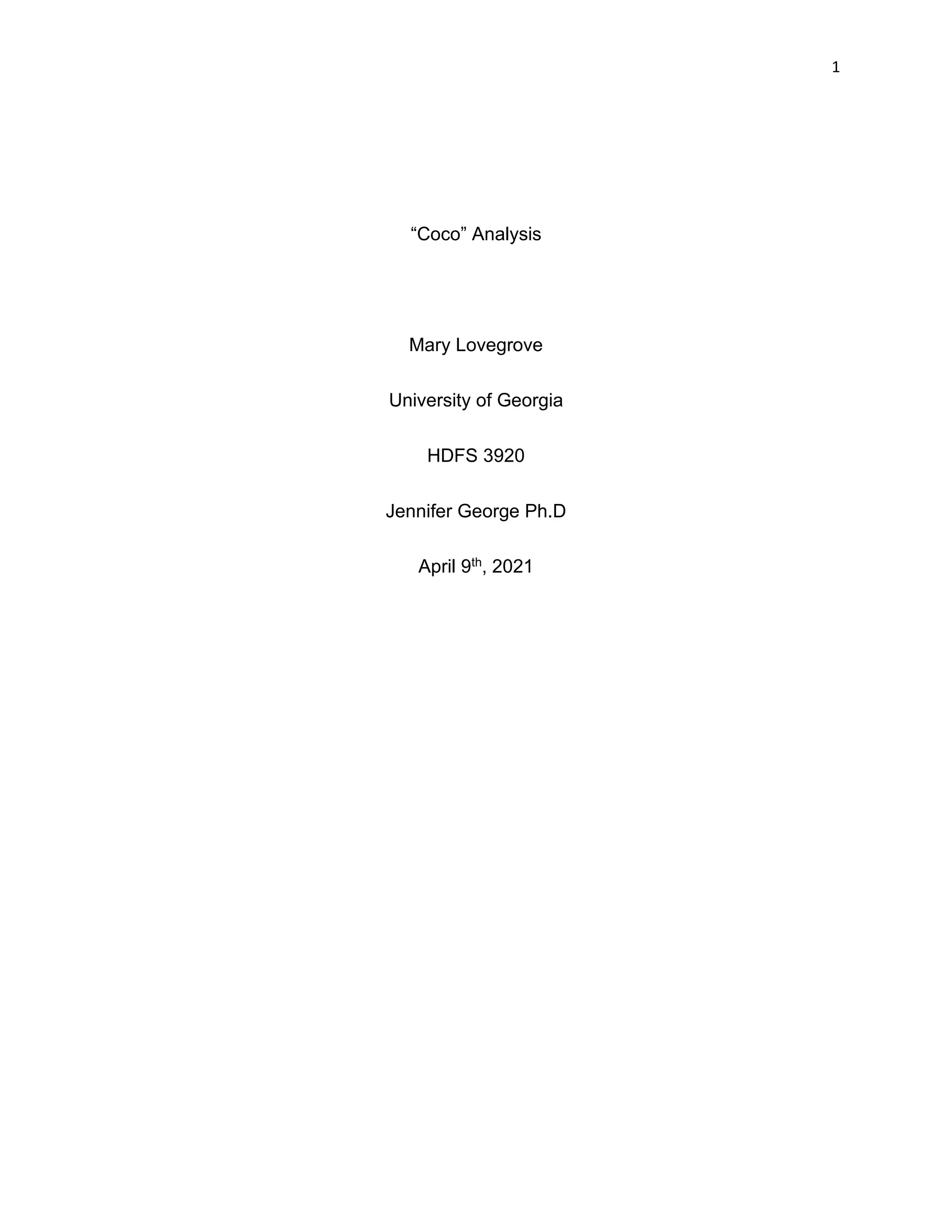 Coco analysis paper | PDF