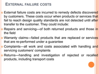 Cost of QUALITY [QM] | PPTX