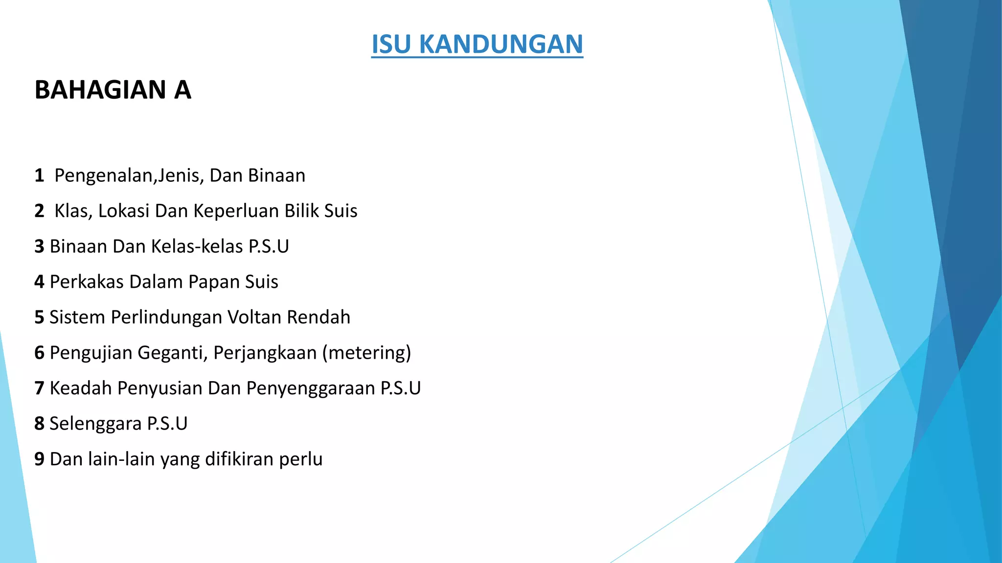 Jenis-jenis Papan Suis Utama ( Main Switch Board) | PPTX