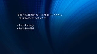 UPS AND BATERY CHARGER INSTALLATION AND MAINTENANCE | PPT