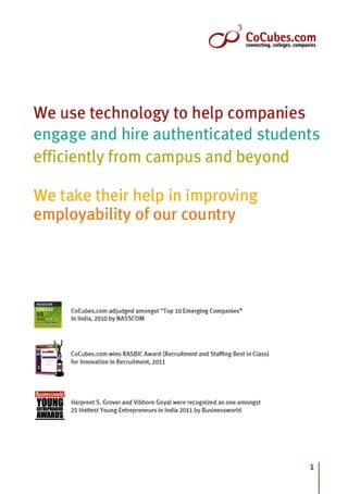 Co cubes.com corporate brochure | PDF