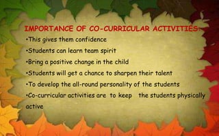 Cocurricular activities arpitamullick | PPTX | College Education ...