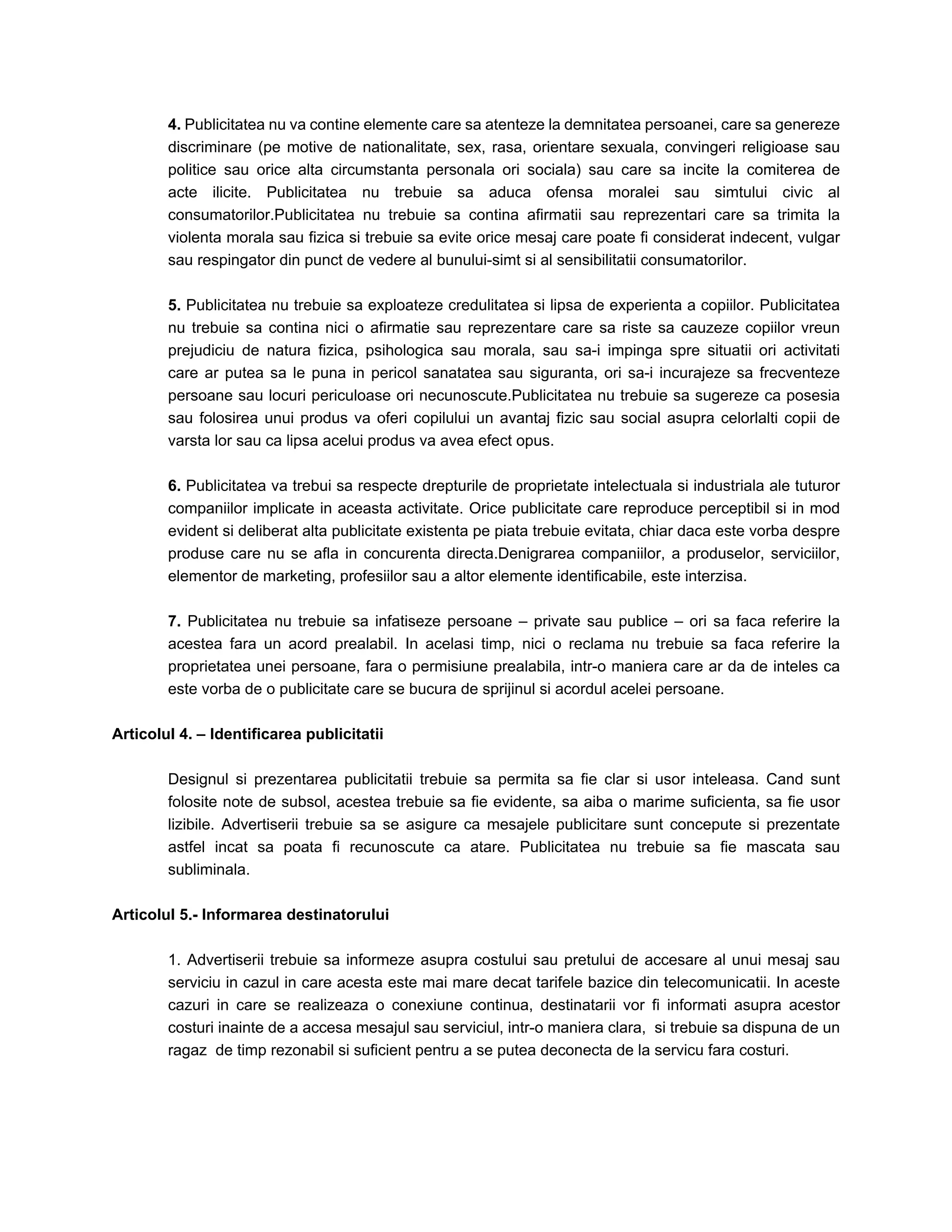 Codul de conduita propus de IAB Romania | PDF