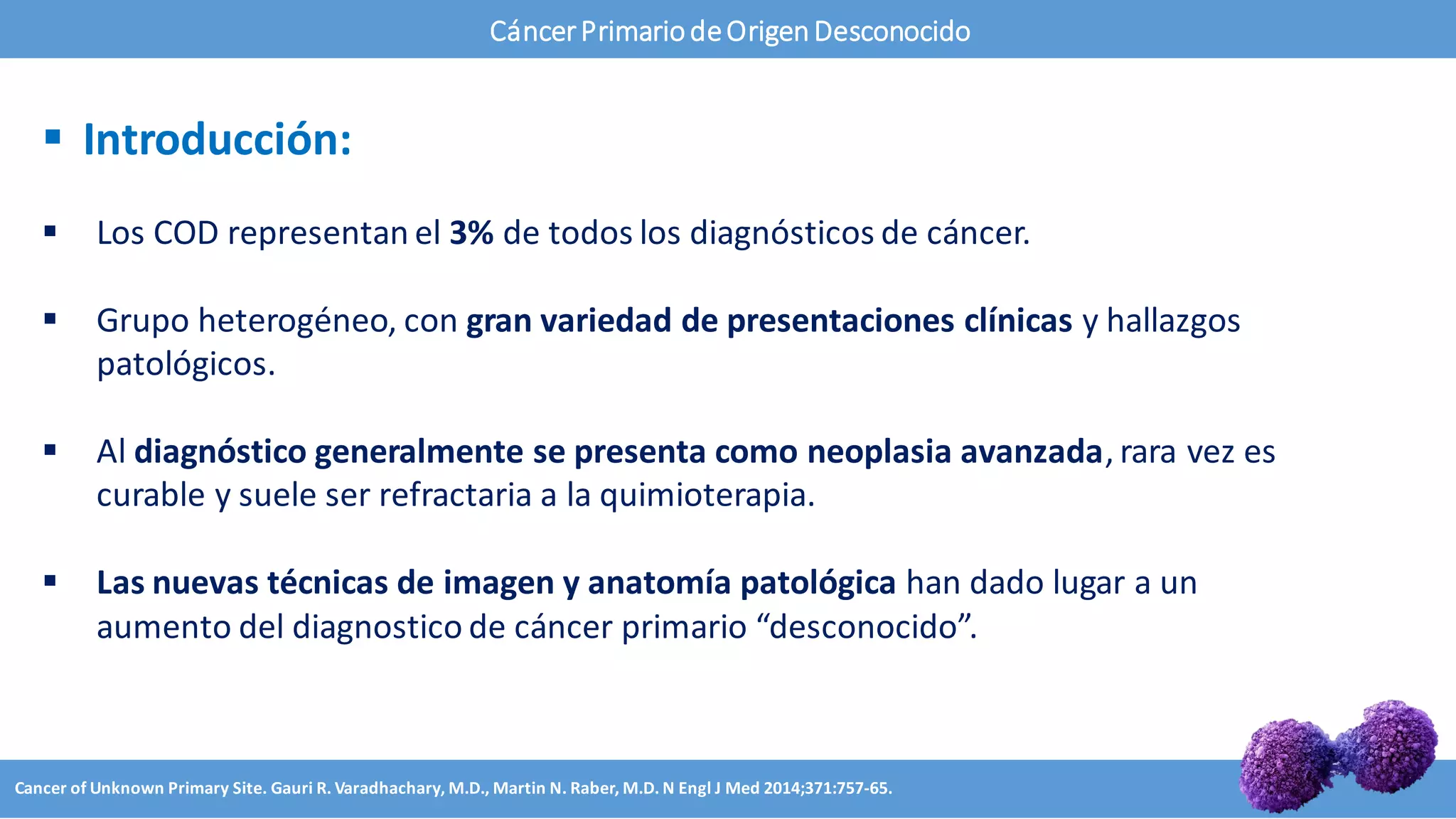 Cáncer Primario de Origen Desconocido | PDF
