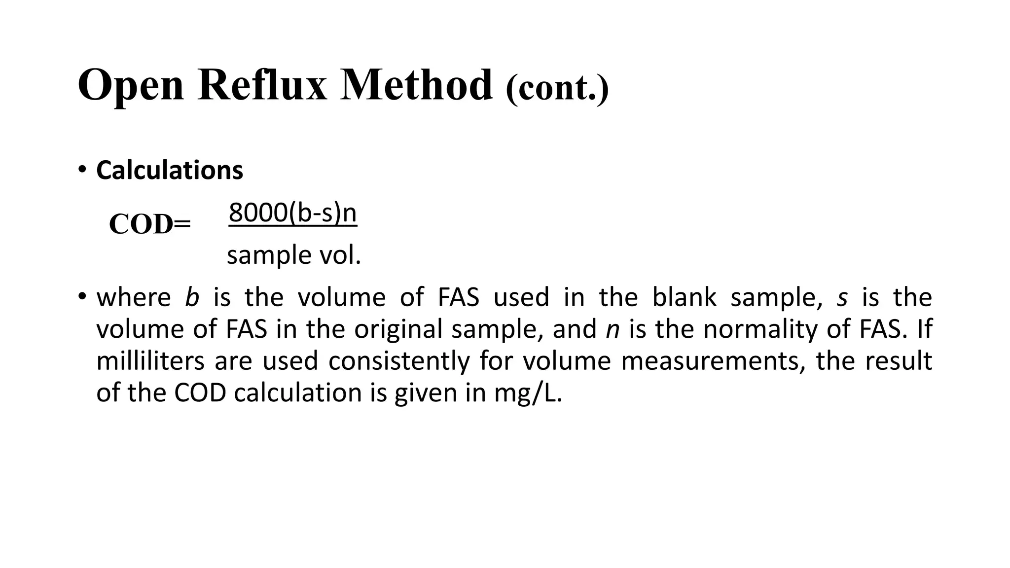 Chemical oxygen demand | PPTX