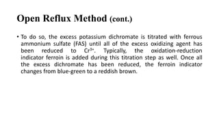Chemical oxygen demand | PPTX