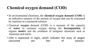 Chemical oxygen demand | PPTX