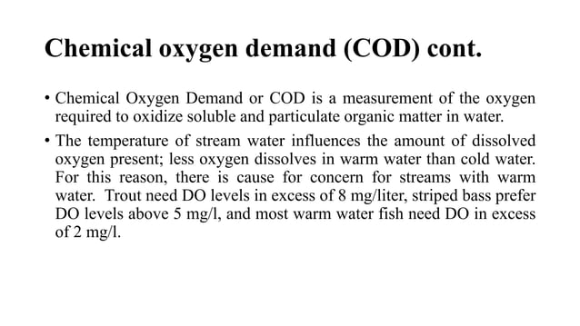 Chemical oxygen demand | PPTX
