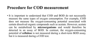 Chemical oxygen demand | PPTX