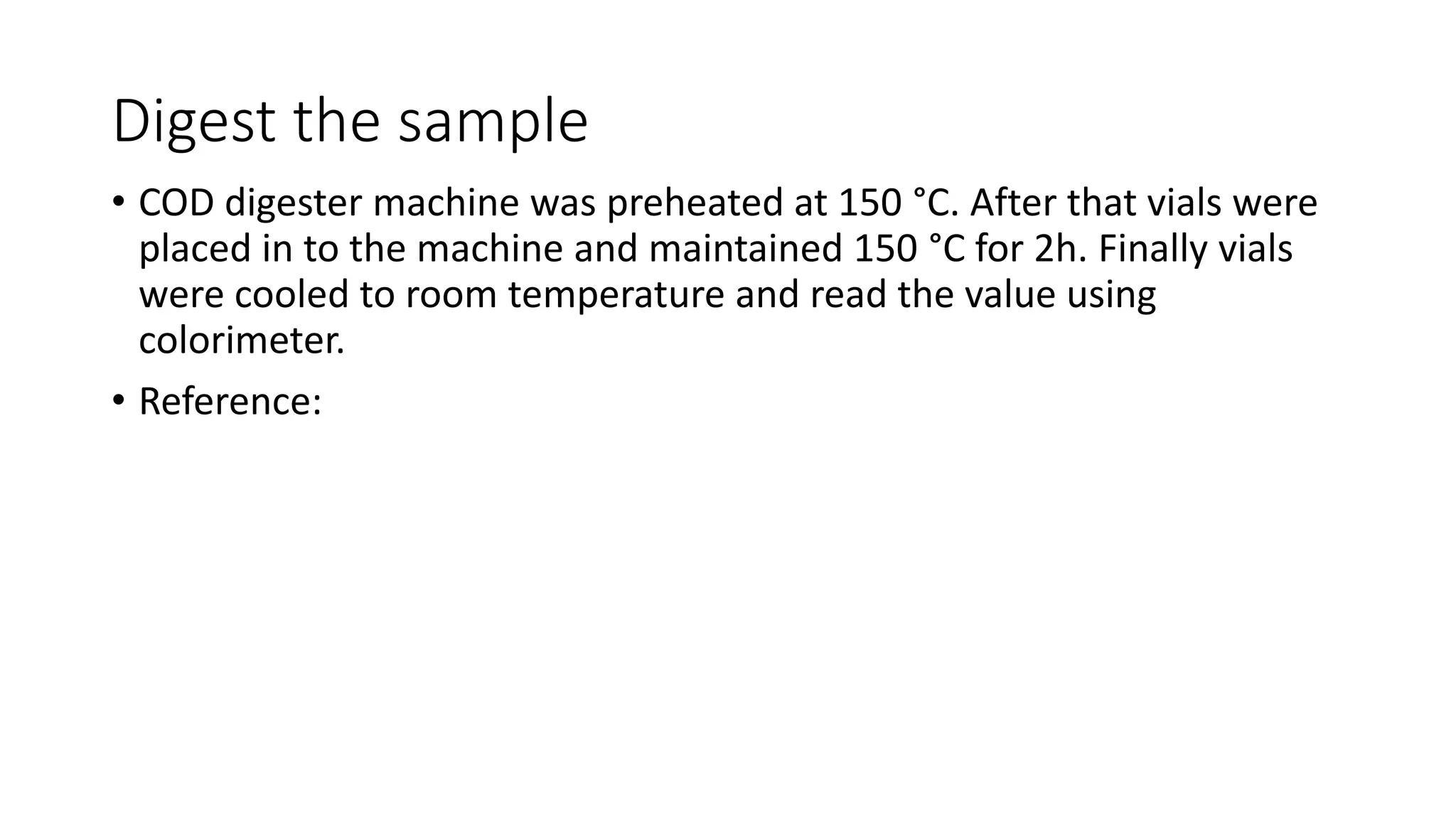 COD Testing methods with rbCOD and other | PPT