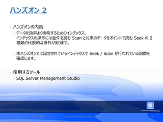 COD2012 T2/T3 : 実機で試す SQL Server の現状取得 | PPT