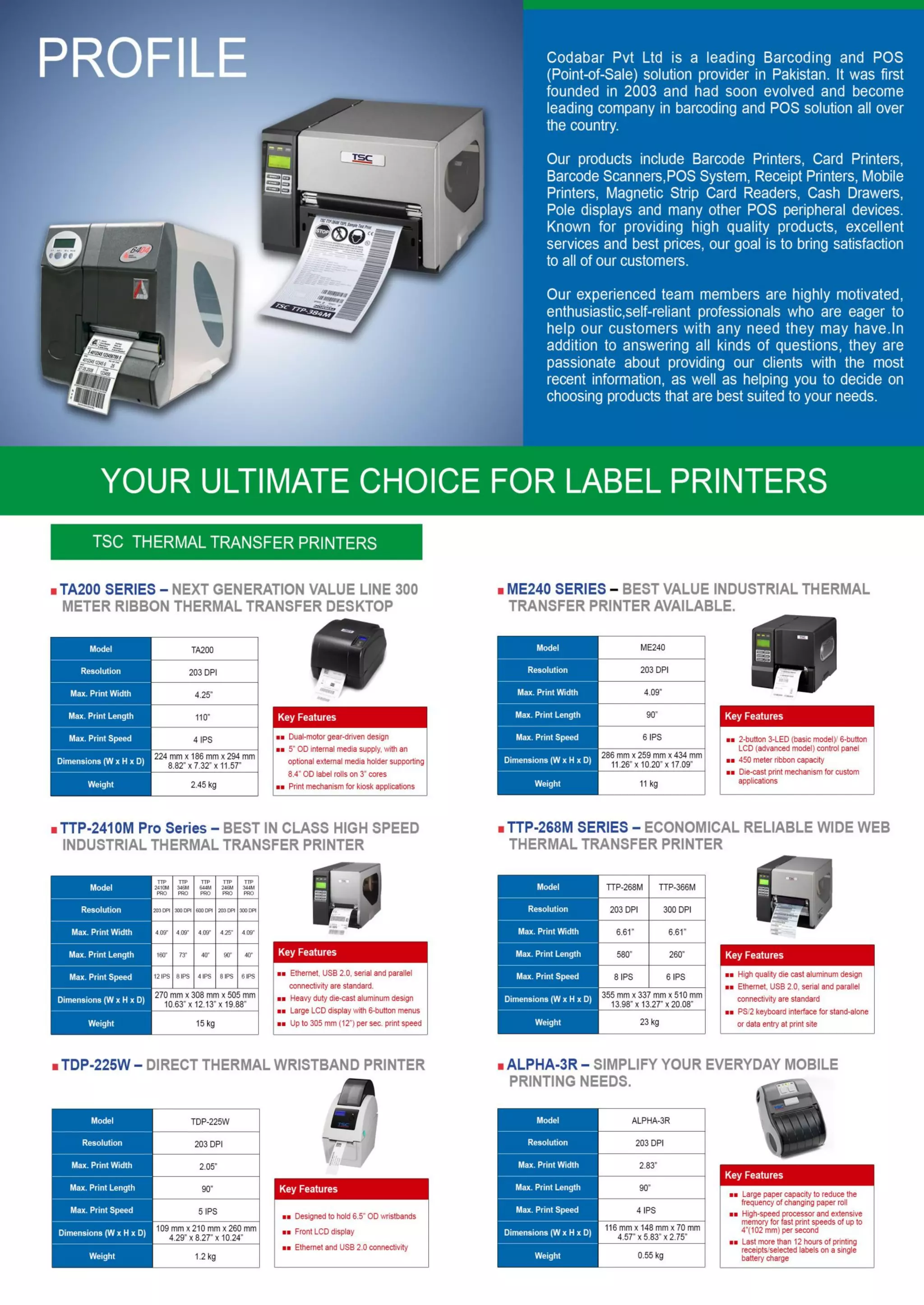 Codabar Catalogue | PDF