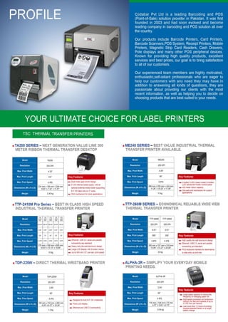 Codabar Catalogue | PDF