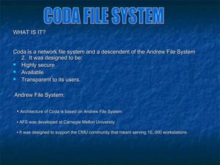Coda file system tahir | PPT