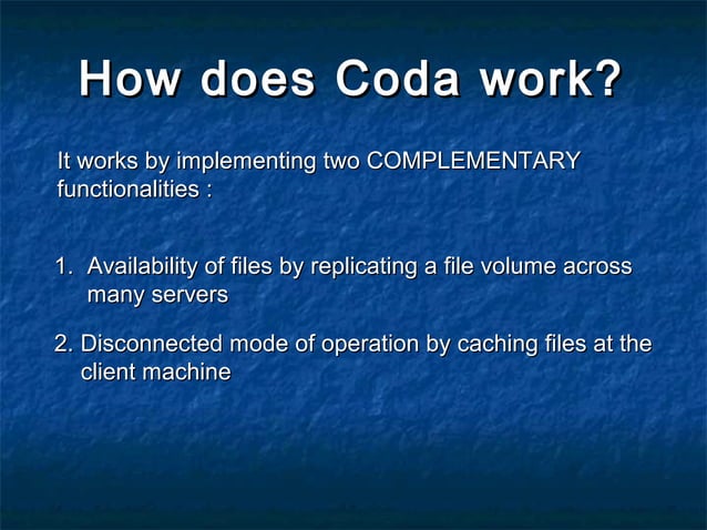 Coda file system tahir | PPT