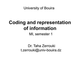 Codage- positif numbers representation | PPT