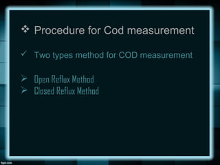 chemical oxygen demand - akash | PPT