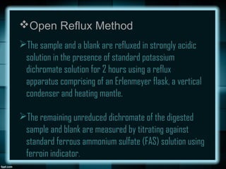 chemical oxygen demand - akash | PPT