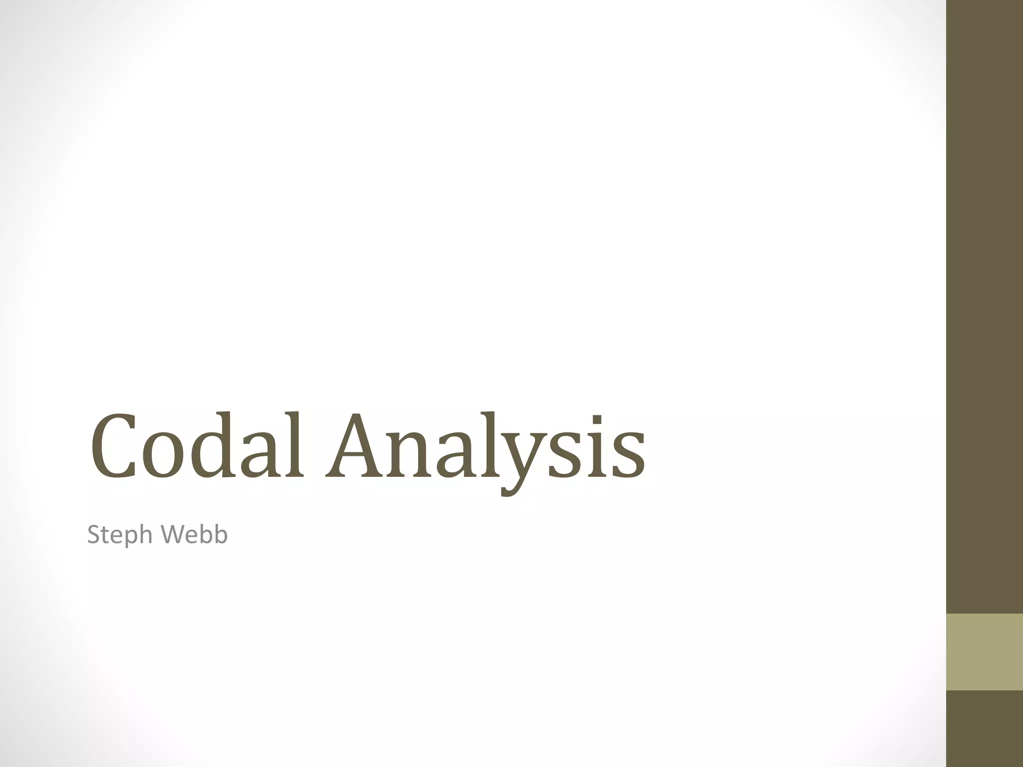 Codal analysis | PPT