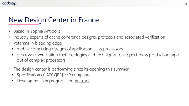 Codasip application class RISC-V processor solutions | PPTX