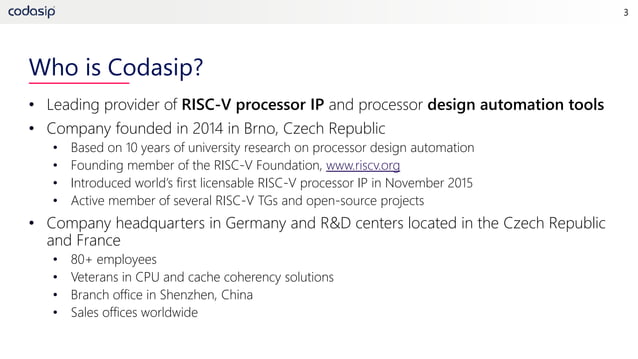 Codasip application class RISC-V processor solutions | PPTX