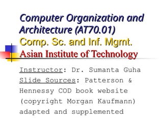 Computer Architecture Patterson chapter 1 .ppt