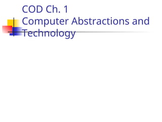 Computer Architecture Patterson chapter 1 .ppt