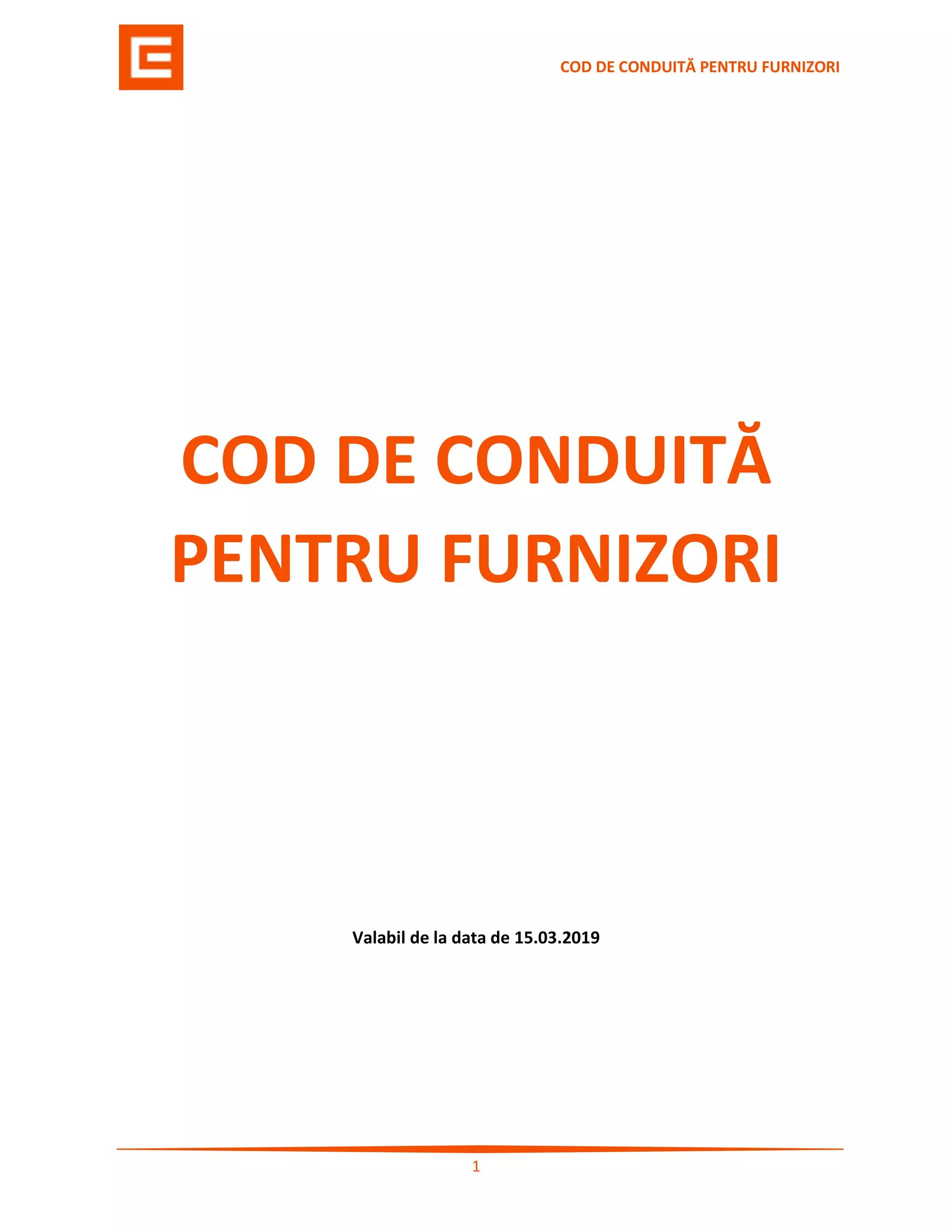 Cod de conduita furnizori CEZ | PDF