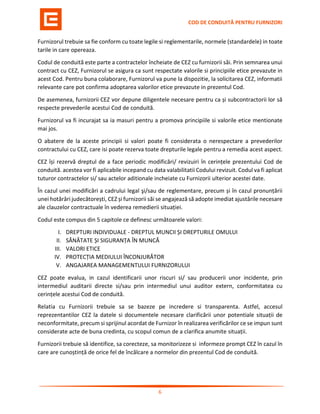 Cod de conduita furnizori CEZ | PDF