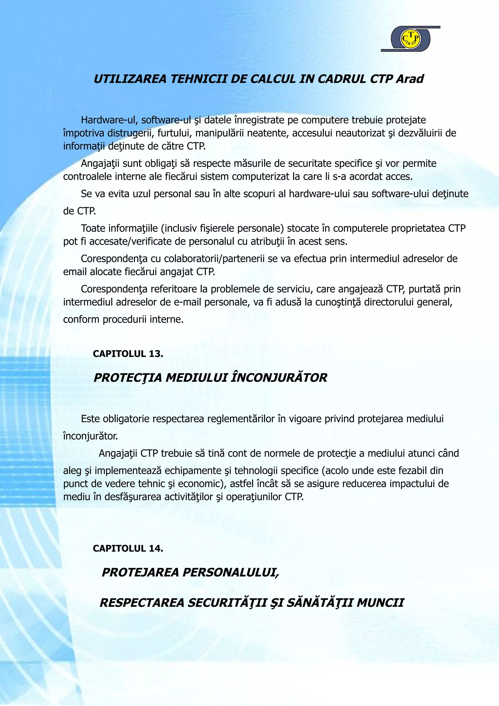 Cod de conduita etica ctp | PDF