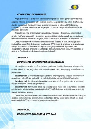 Cod de conduita etica ctp | PDF
