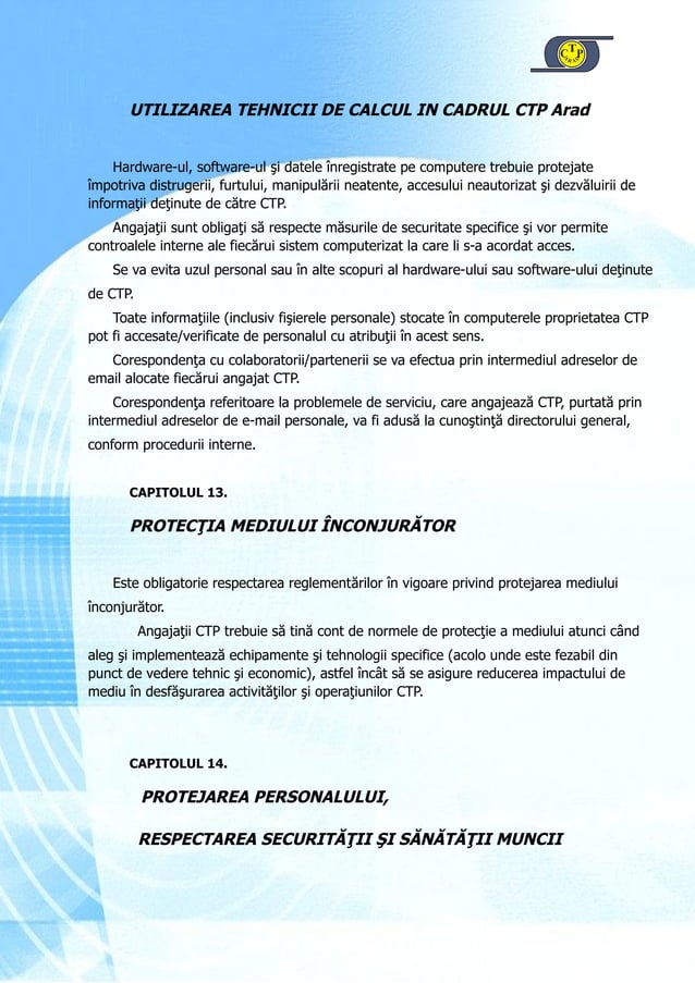 Cod de conduita etica ctp | PDF