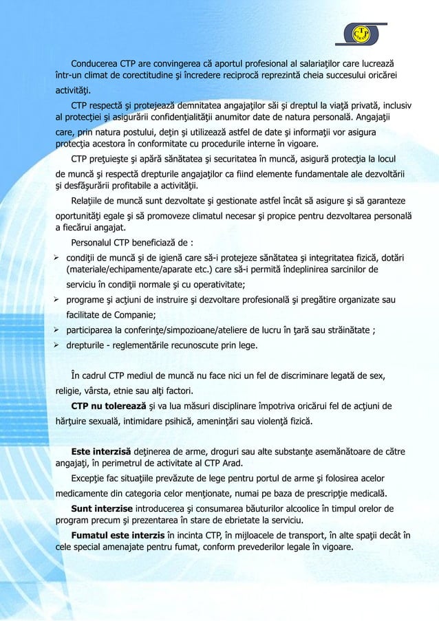 Cod de conduita etica ctp | PDF